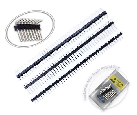 30pcs 40pin 254mm Single Row Right Angle Pin Header Strip Arduino Kit New Business And Industrial