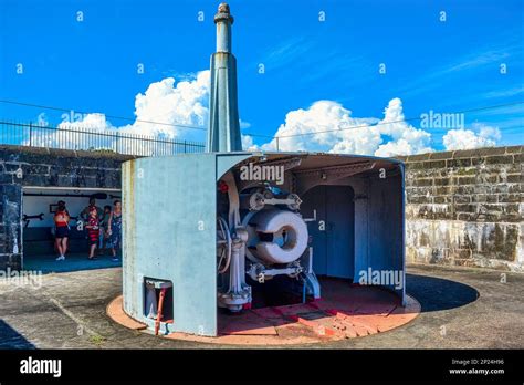 Antique Cannon In Forte Do Pico Niteroi Rio De Janeiro Brazil Stock