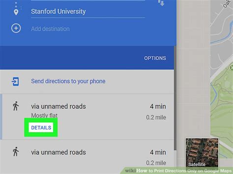 How To Print Directions Only On Google Maps Steps