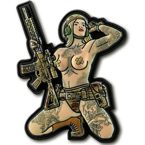 Amazon Com M Tac Morale Patch Tactical Girl PVC Tactical Military Patch With Hook Fastener