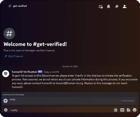 Add HumanID Verification Discord Invite Link