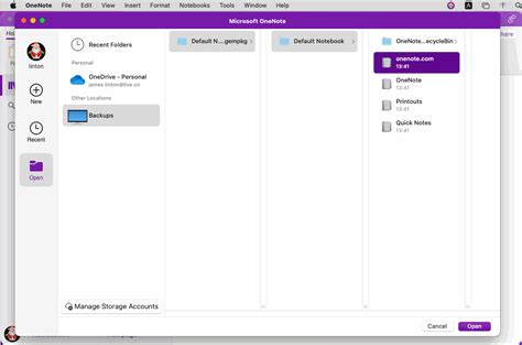 How To Restore A Gempkg Package To Mac OneNote Backup And Open A Section In The Package