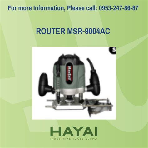ROUTER MSR AC Commercial Industrial Construction Tools Equipment On Carousell