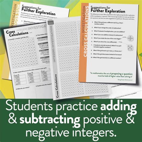 Integers 5 Investigations Mini Bundle By Adele Levin Tpt