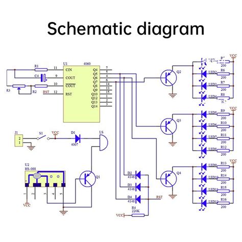 Dc45 5v Cd4060 Smt Diy Music Led Color Light Circuit Soldering