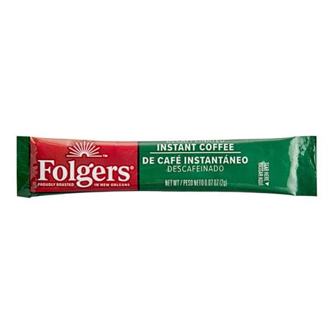 Folgers Classic Decaf Instant Coffee Packets 72case