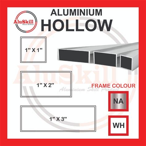 Aluminium Square Rectangular Hollow White Shopee Malaysia