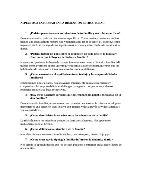 Aspectos A Explorar En La Dimensión Estructural Pdf Maestros