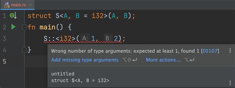 False Positive In `wrong Number Of Type Arguments` Inspection · Issue 8296 · Intellij Rust