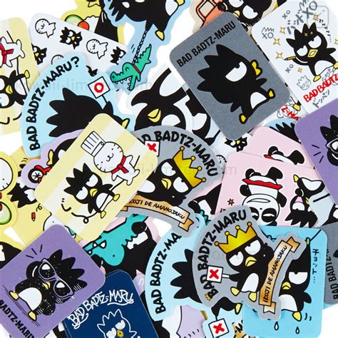 Japan Sanrio Stickers With Mini Paper Bag Bad Badtz Maru Kawaii Limited