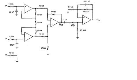 Low Pass Filter Instrumentation Amplifier Circuits