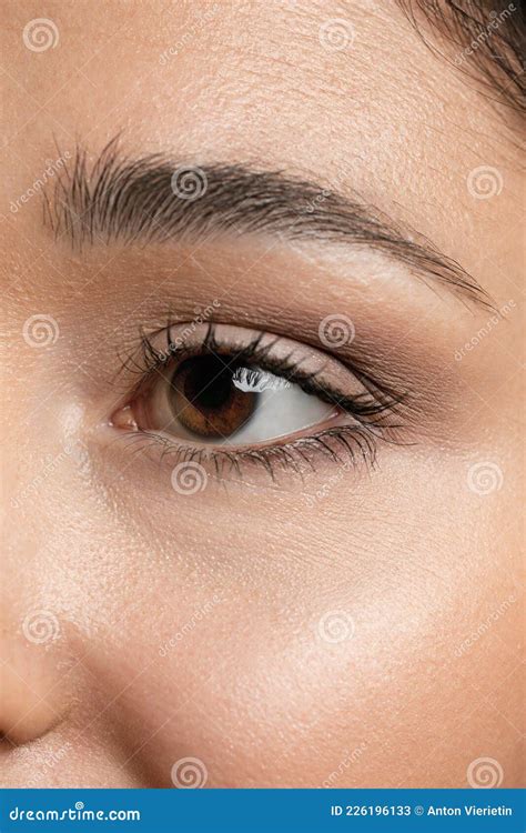 Face Close Up Cropped Beautiful Female Face With Perfect Skin Concept