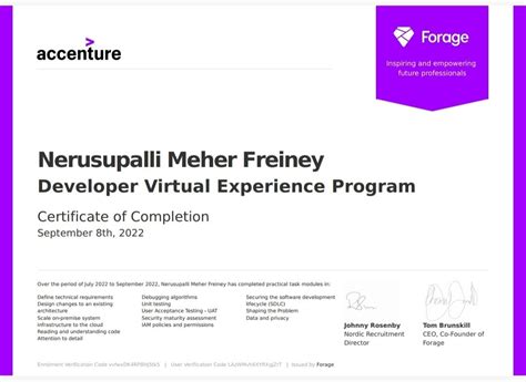 Freiney Mehera On Linkedin Accenture Forage Accentureindia
