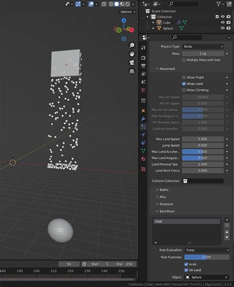 why the landing boids particles collide with the axes floor