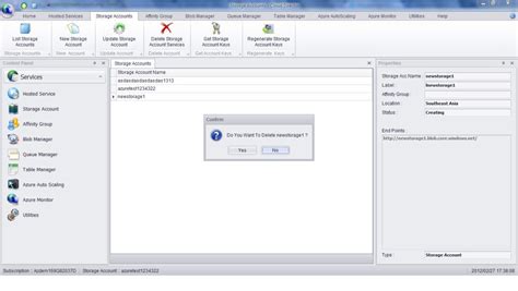 Azure Cloud Deployment Cloud Delete Storage Account From Storagelist Cognosys