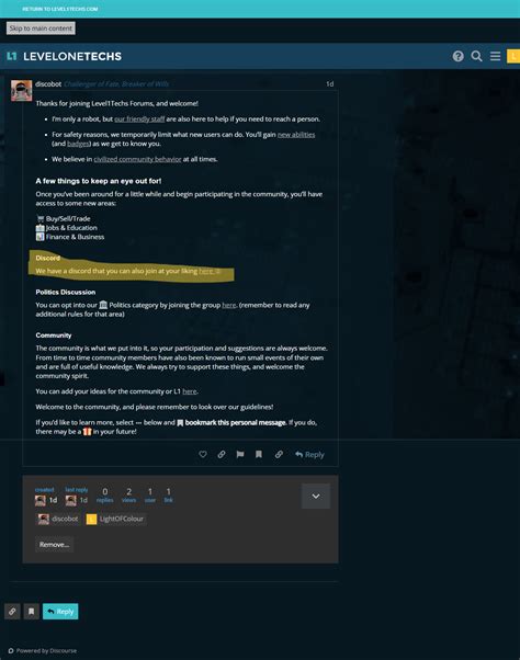 Invite Link For Discord Is Expired Bug Report Level1techs Forums