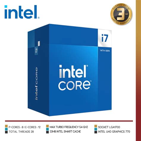 Jual INTEL CORE I7 14700 Desktop Processor 20 8P 12E Cores LGA 1700 Shopee Indonesia