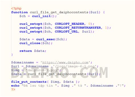 Lưu Hình ảnh Từ Url Trong Php Bằng Thư Viện Curl Đại Phố Web Development