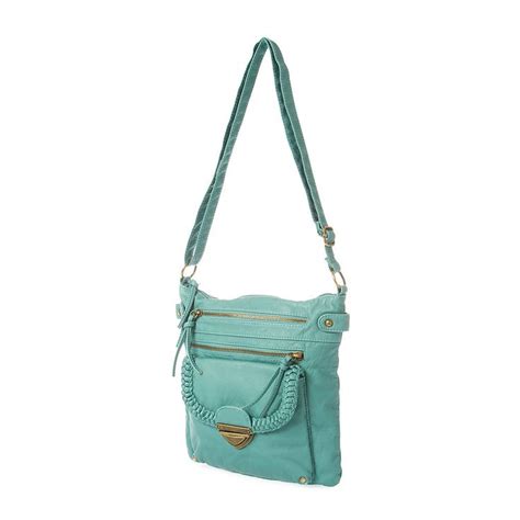 Portland Turquoise Faux Leather Crossbody Bag Bags Crossbody Bag