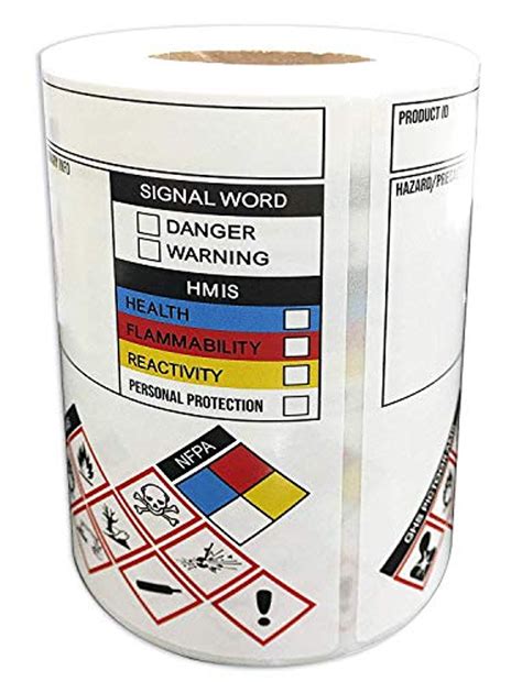 Sds Osha Labels For Chemical Safety Data 4 X 3 Inches Roll Of 250