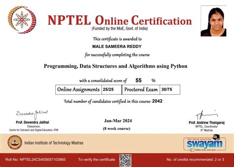 Sameera Reddy Male On Linkedin Nptel Pythonprogramming