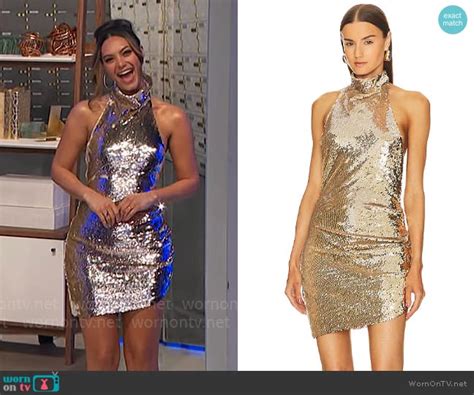 Wornontv Alexiss Gold Sequin Halter Neck Mini Dress On The Price Is