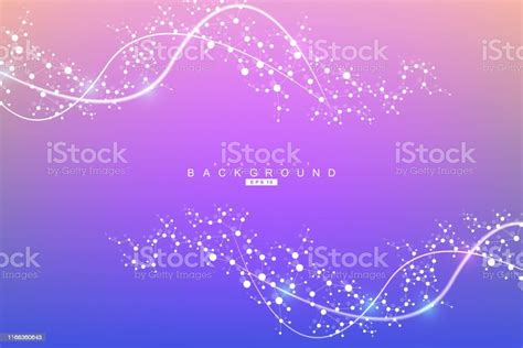 구조 분자 및 통신 Dna 원자 뉴런 설계를 위한 과학적 개념 점으로 연결된 선 의료 기술 화학 과학 배경 벡터 그림입니다 3차원 형태에 대한 스톡 벡터 아트 및 기타