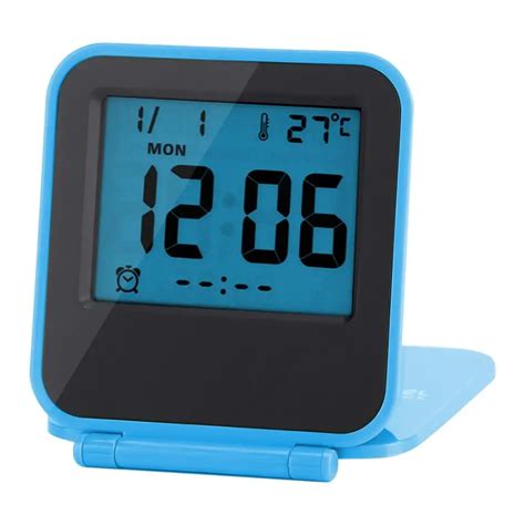 buy calendar alarm clock display temperature folding