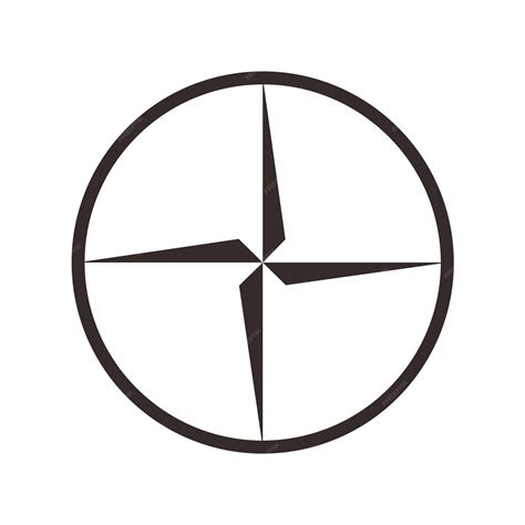 Architectural North Arrow And Compass Outline Vector Premium Ai