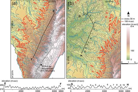 Detail Maps Of Different Fluvial Drainage Patterns In The Sedimentary