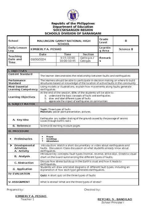 Ste Exam Ste Examination Republic Of The Philippines Department Of