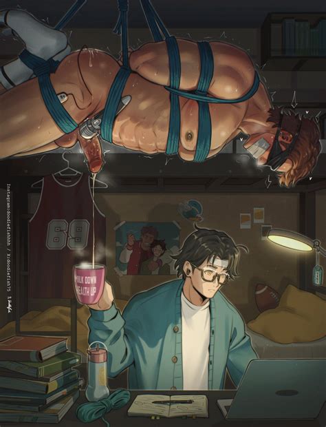 Rule 34 Abs Bara Big Muscles Blindfolded Bondage Cum Dildo Dildo In