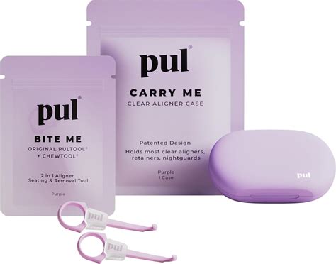 Pul Aligner Care Convenience Kit Case 2 In 1 Tool For Invisalign Retainers