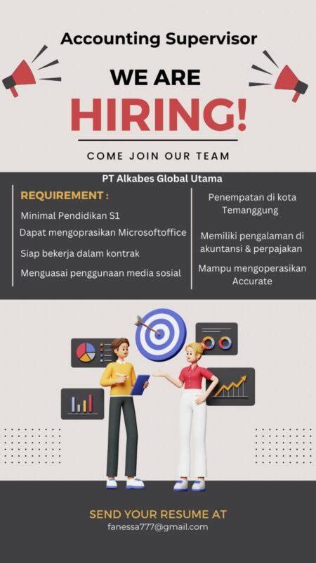 Lowongan Kerja Accounting Supervisor Di Pt Alkabes Global Utama Lokerjogja Id