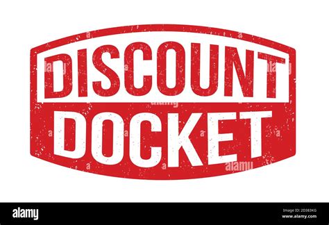 Discount Docket Sign Or Stamp On White Background Vector Illustration