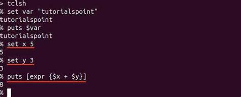 tclsh command in unix
