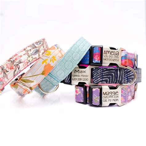 Personalized Dog Collars Engraved Buckles And Name Plates