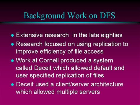 Using Dsvm To Implement A Distributed File System
