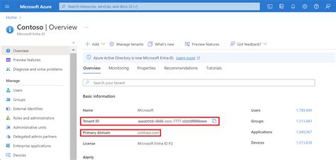 Find Tenant Id And Primary Domain Microsoft Cost Management