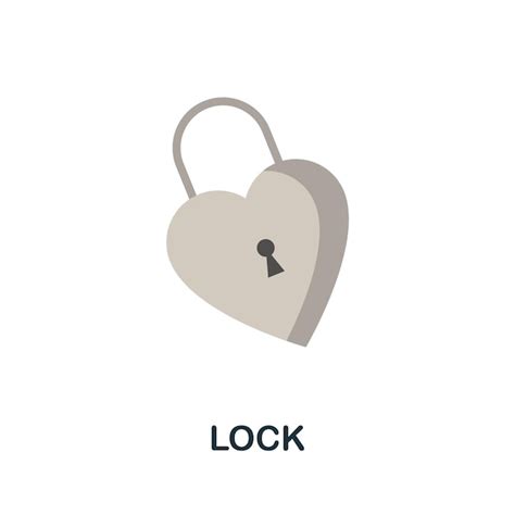 Premium Vector Lock Flat Icon Color Simple Element From Wedding