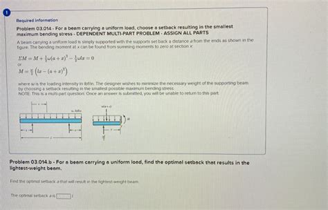 Solved Required Information Problem 03 014 For A Beam