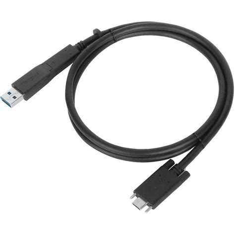Targus 1m Usb C Male With Screw To Usb C Male Cable With Usb A Tether3