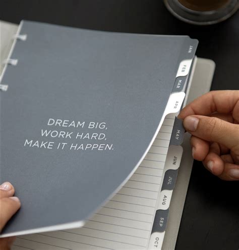 Minimal Monthly A5 Notebook Dividers Filofax Filofax Uk
