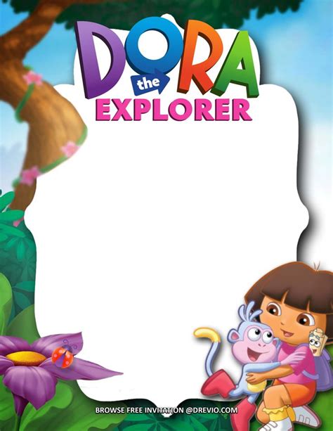 Free Invitations Dora The Explorer Birthday Invitations Party Ideas