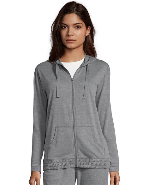 Hanes O4a06 Hanes O4a06 Womens French Terry Full Zip Hoodie