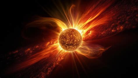 Exploding Galaxy Illuminates Natural Phenomenon In Futuristic Space Illustration Generated By Ai