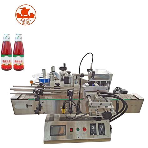 Desktop Labeling Machine Round Bottle Juice Ketchup Honey Bottles