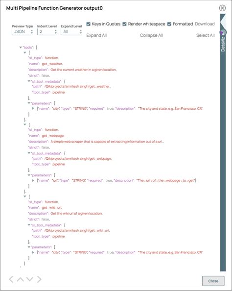 Generate Functions From Multiple Pipelines