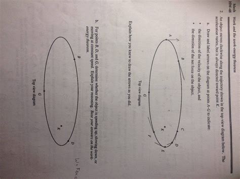 solved an object moves clockwise along the trajectory shown