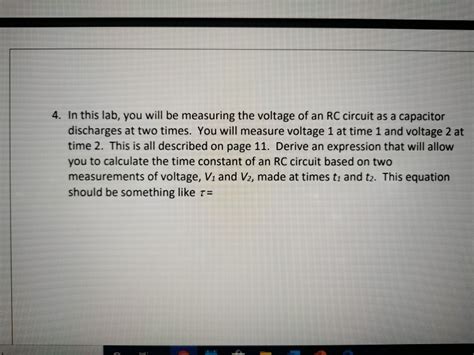 Solved In This Lab You Will Be Measuring The Voltage Of Chegg
